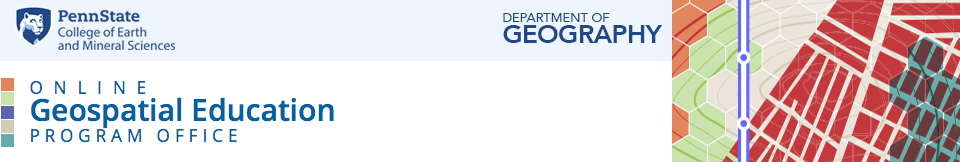 Online Geospatial Program Alumni Map